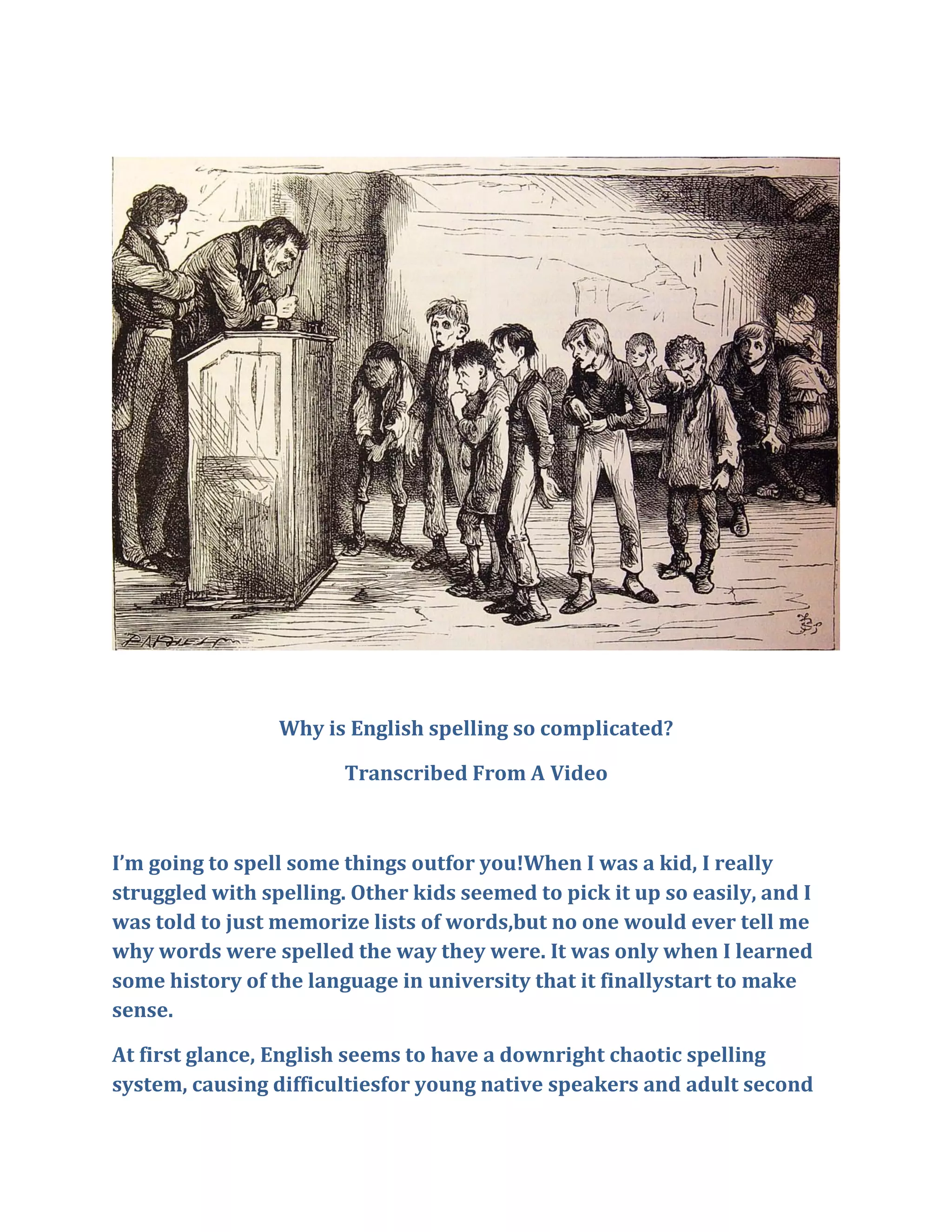Why is english spelling so complicated | PDF