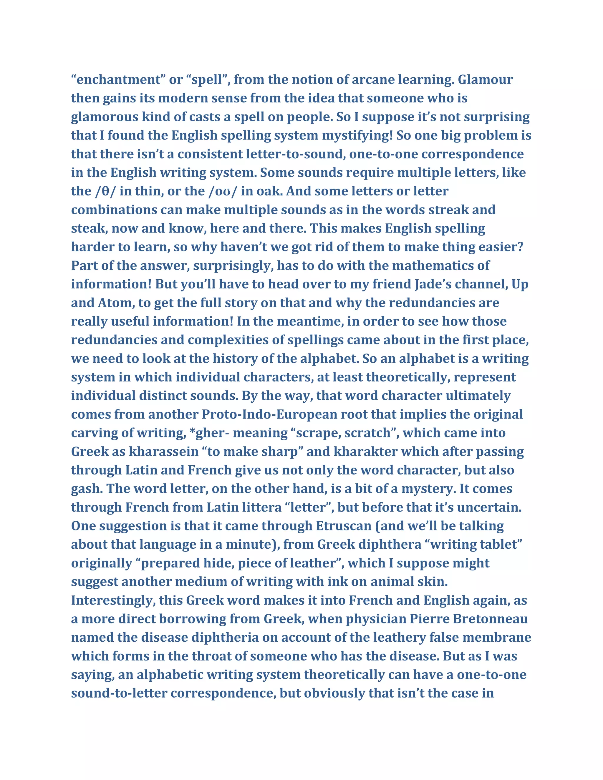 Why is english spelling so complicated | PDF