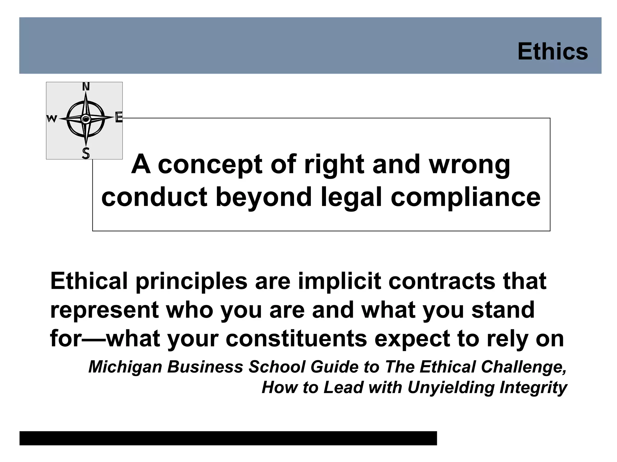 Why is Ethics and Compliance important | PPT