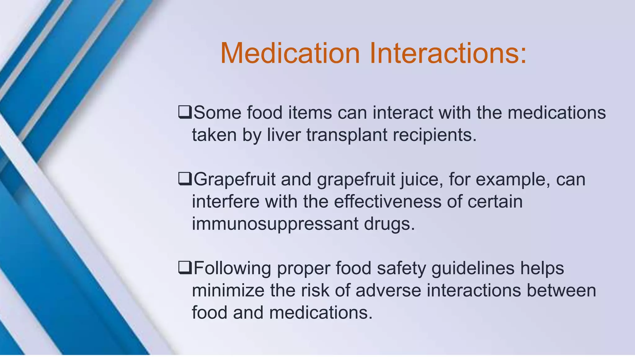 The Importance of Food Safety for Liver Transplant Recipients | PPTX