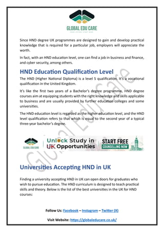 HND Pathway UK Degree: Why It's Ideal for Undergraduates | PDF ...