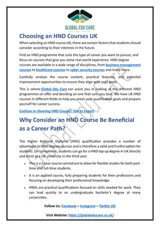 HND Pathway UK Degree: Why It's Ideal for Undergraduates | PDF ...