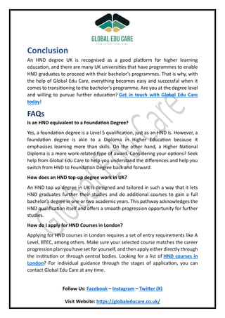 HND Pathway UK Degree: Why It's Ideal for Undergraduates | PDF ...