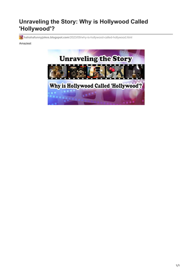 Why is Hollywood Called Hollywood.pdf