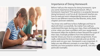 Why is homework important | PPTX