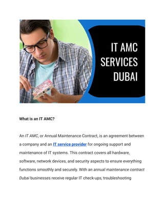 Why is IT AMC (Annual Maintenance Contract) Essential for Businesses.pdf