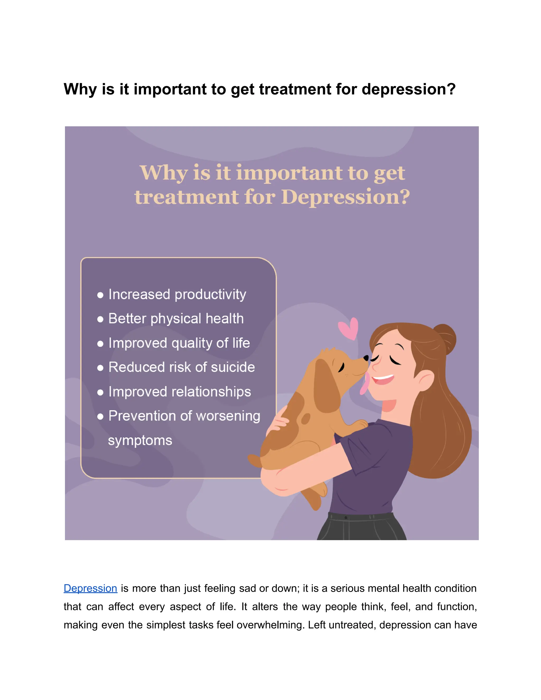 Why is it important to get treatment for depression ? | PDF