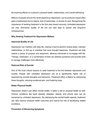 Why is it important to get treatment for depression ? | PDF