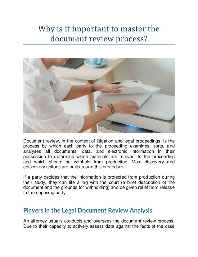 Why is it important to master the document review process.pdf