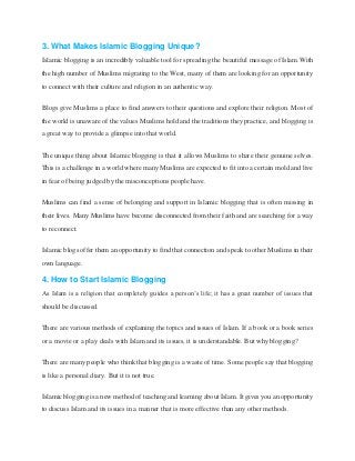 Why Islamic Blogging is important. | PDF