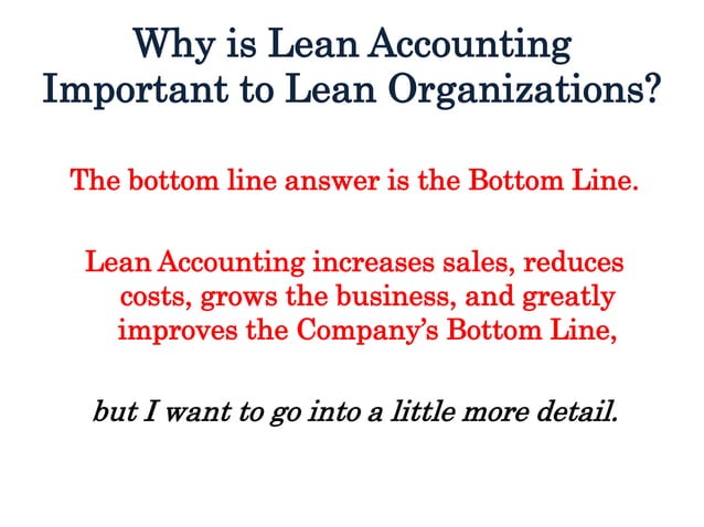 Why Do Lean Companies Like Toyota Use Lean Accounting? | PPTX ...