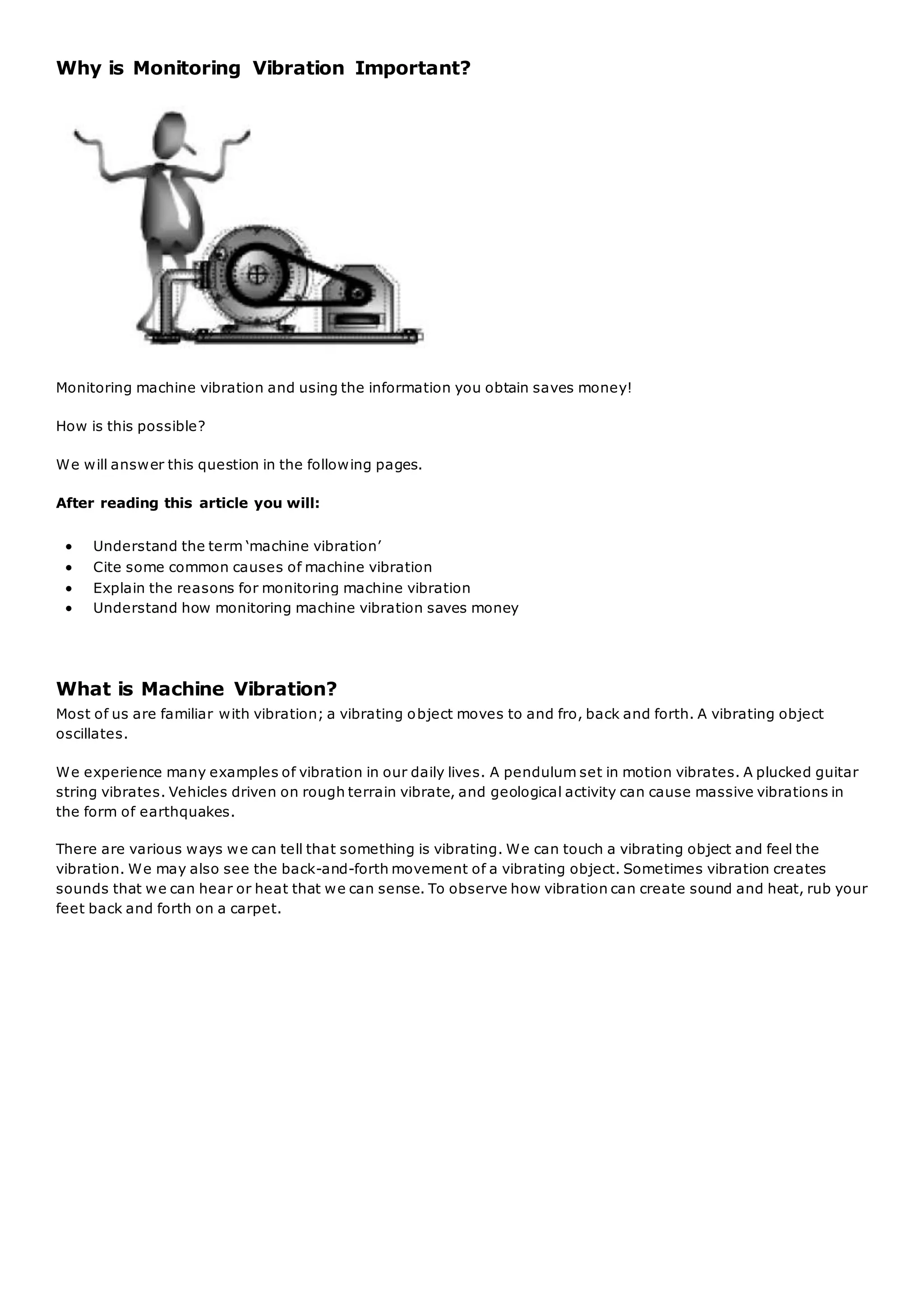 Why is monitoring vibration important | PDF