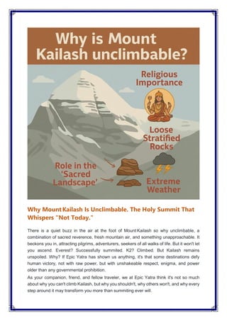 why is mount kailash unclimbable.....pdf