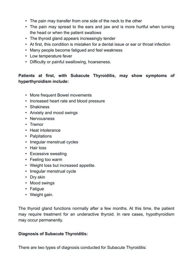 Why Is My Thyroid Painful? It Can Be Subacute Thyroiditis | PDF