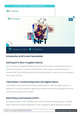 Why Is NFT and Tokenization Important.pdf