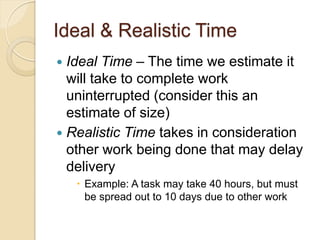 Why isn’t my realistic time realistic | PPT