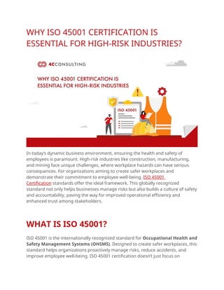 Why ISO 45001 Certification is Essential for High-Risk Industries.docx