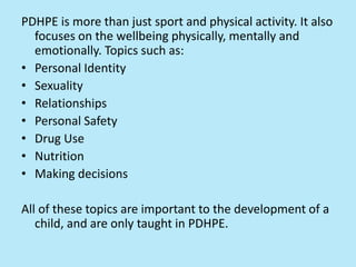Why is PDHPE Important? | PPTX