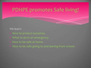Why is pdhpe important for primary school education | PPT