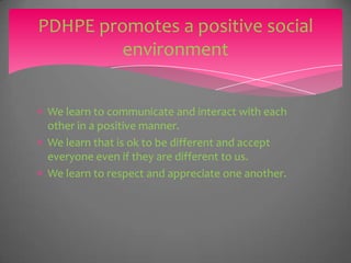 Why is pdhpe important for primary school education | PPT
