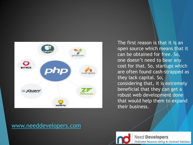 Why is PHP so Cool for Startups | PPT
