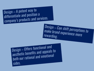 Why is product design important and what factors affect a good design | PPT