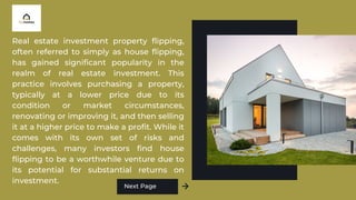 Why is Real Estate Investment Property Flipping Worthwhile? | PPT