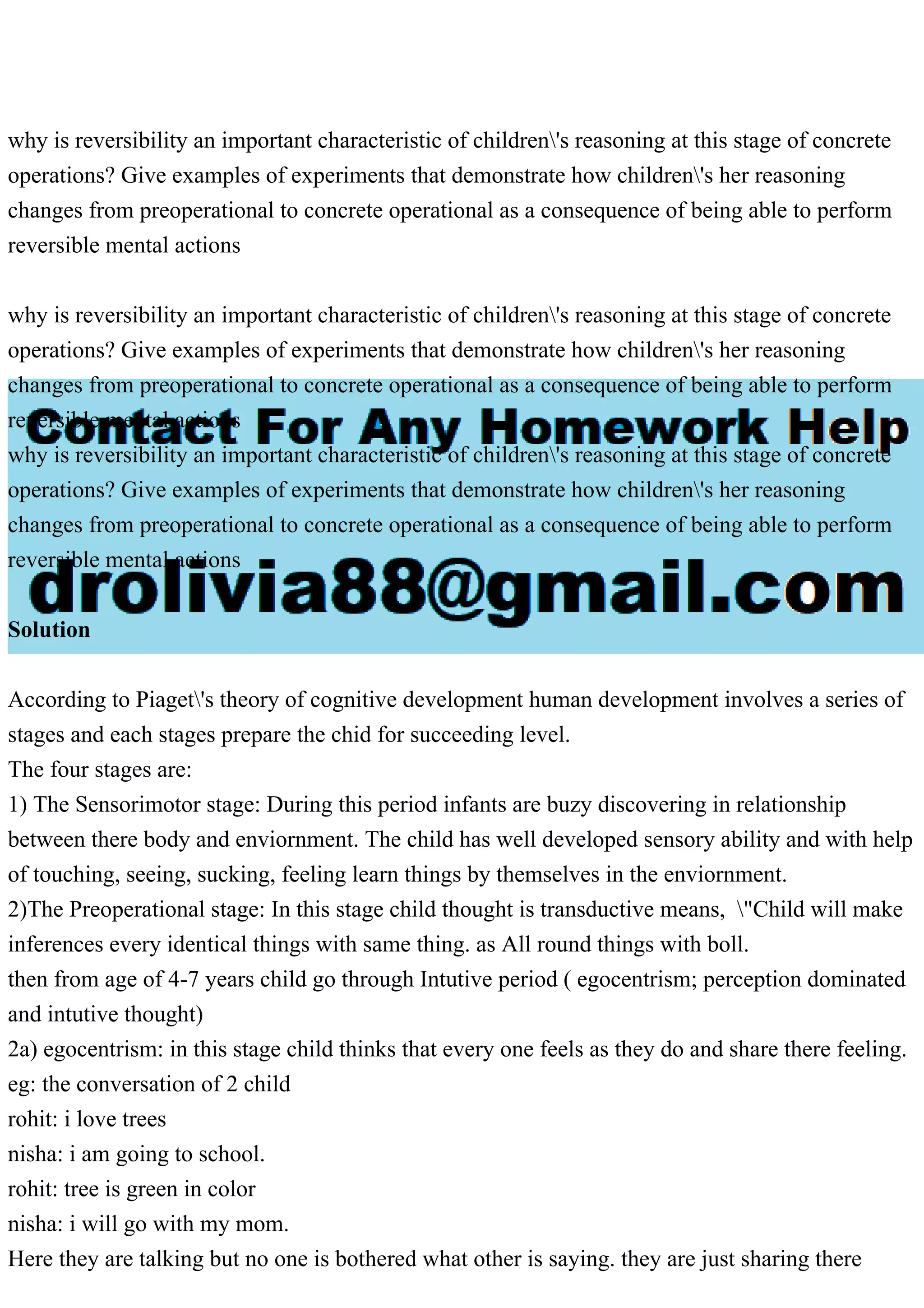 why is reversibility an important characteristic of childrens .pdf