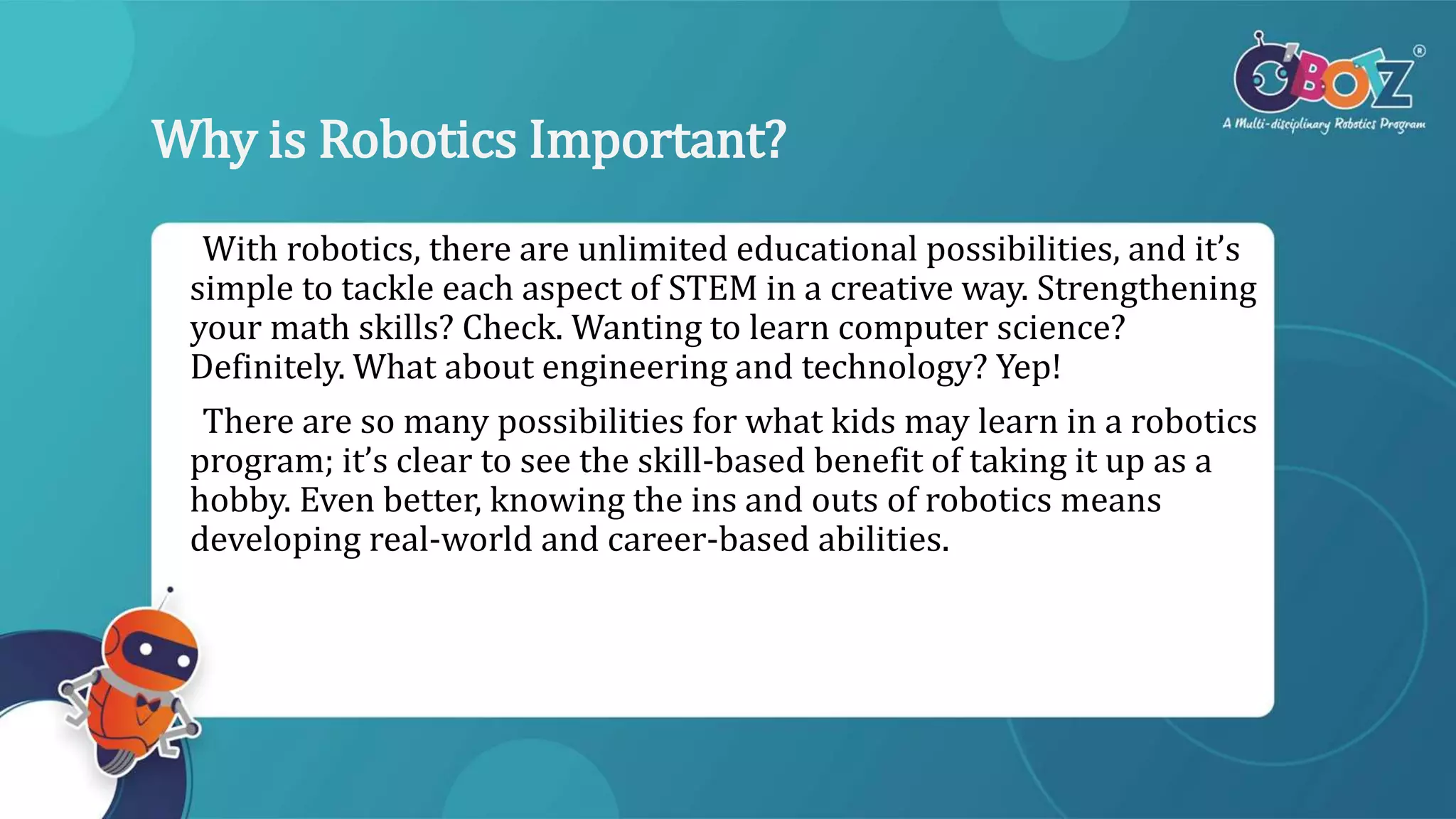 Why is Robotics Important? | PPTX