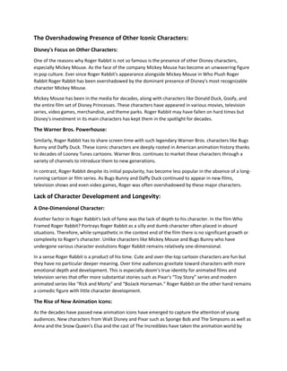 Why Is Roger Rabbit Not Famous: Origins of Roger Rabbit | PDF