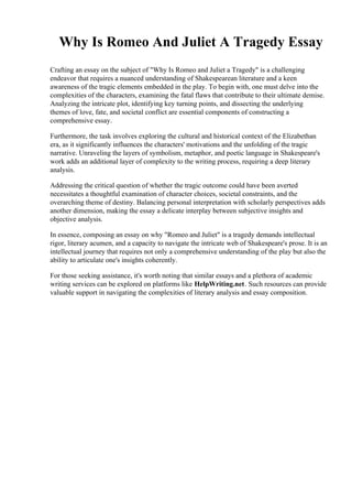 Why Is Romeo And Juliet A Tragedy Essay.pdf