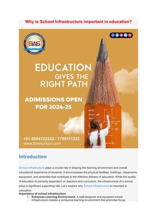 Why is School Infrastructure important in education.docx