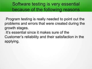Why is software testing important? | PPTX