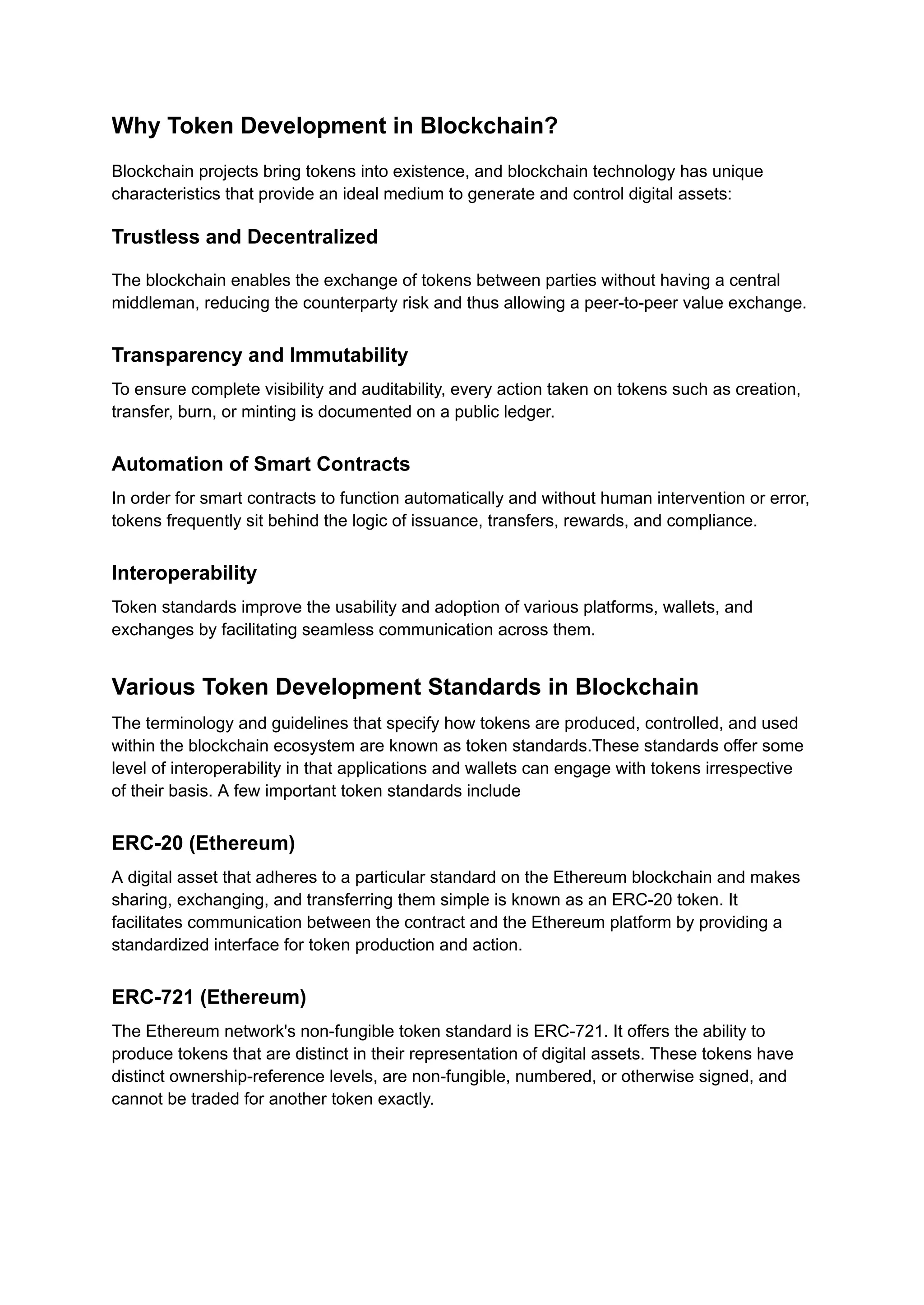 Why is token development important in the blockchain ecosystem? | PDF