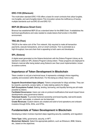 Why is token development important in the blockchain ecosystem? | PDF