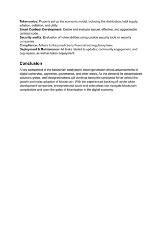 Why is token development important in the blockchain ecosystem? | PDF