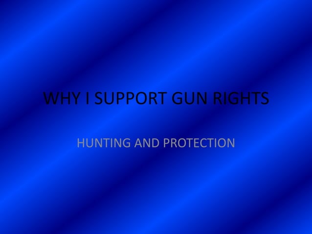 Why i support gun rights | PPTX