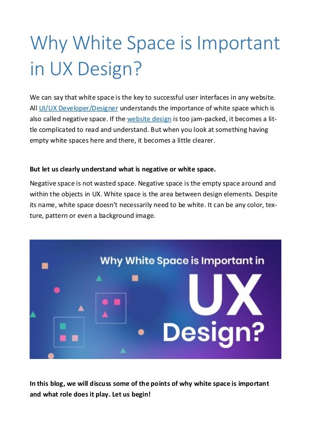 Why White Space is Important in UX Design?