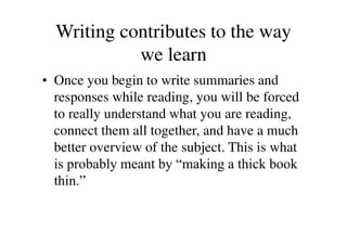 WHY IS WRITING SO IMPORTANT | PDF