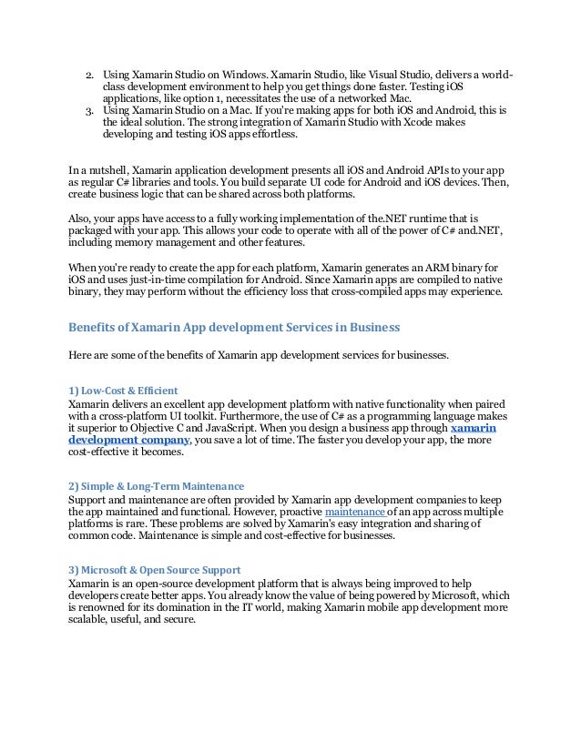 Why is xamarin the most popular framework for business app development ...