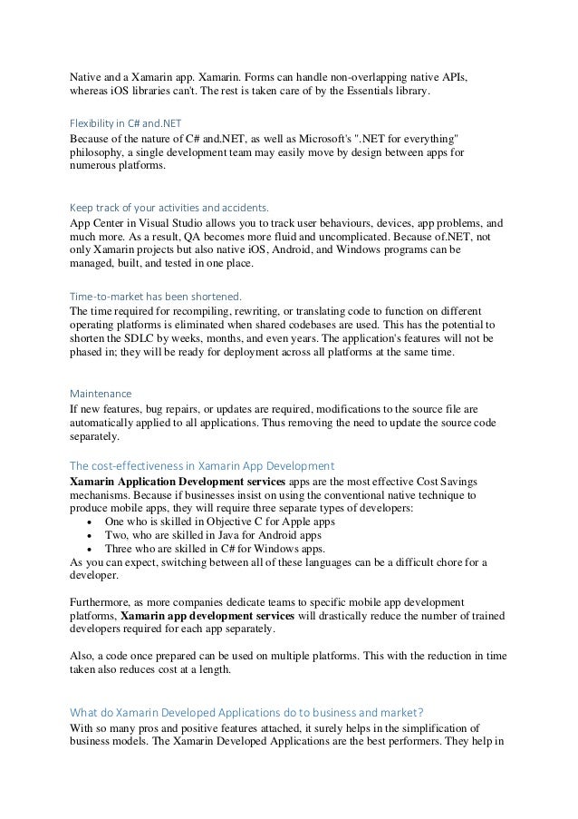 Why is xamarin the preferred app development platform among app developers | PDF