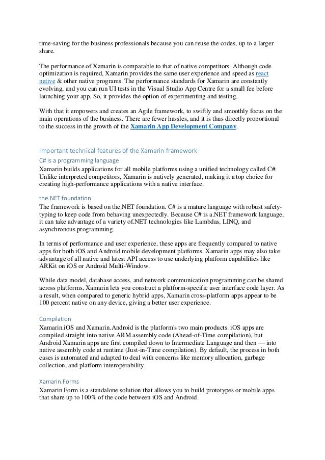 Why Is Xamarin The Preferred App Development Platform Among App Developers Pdf