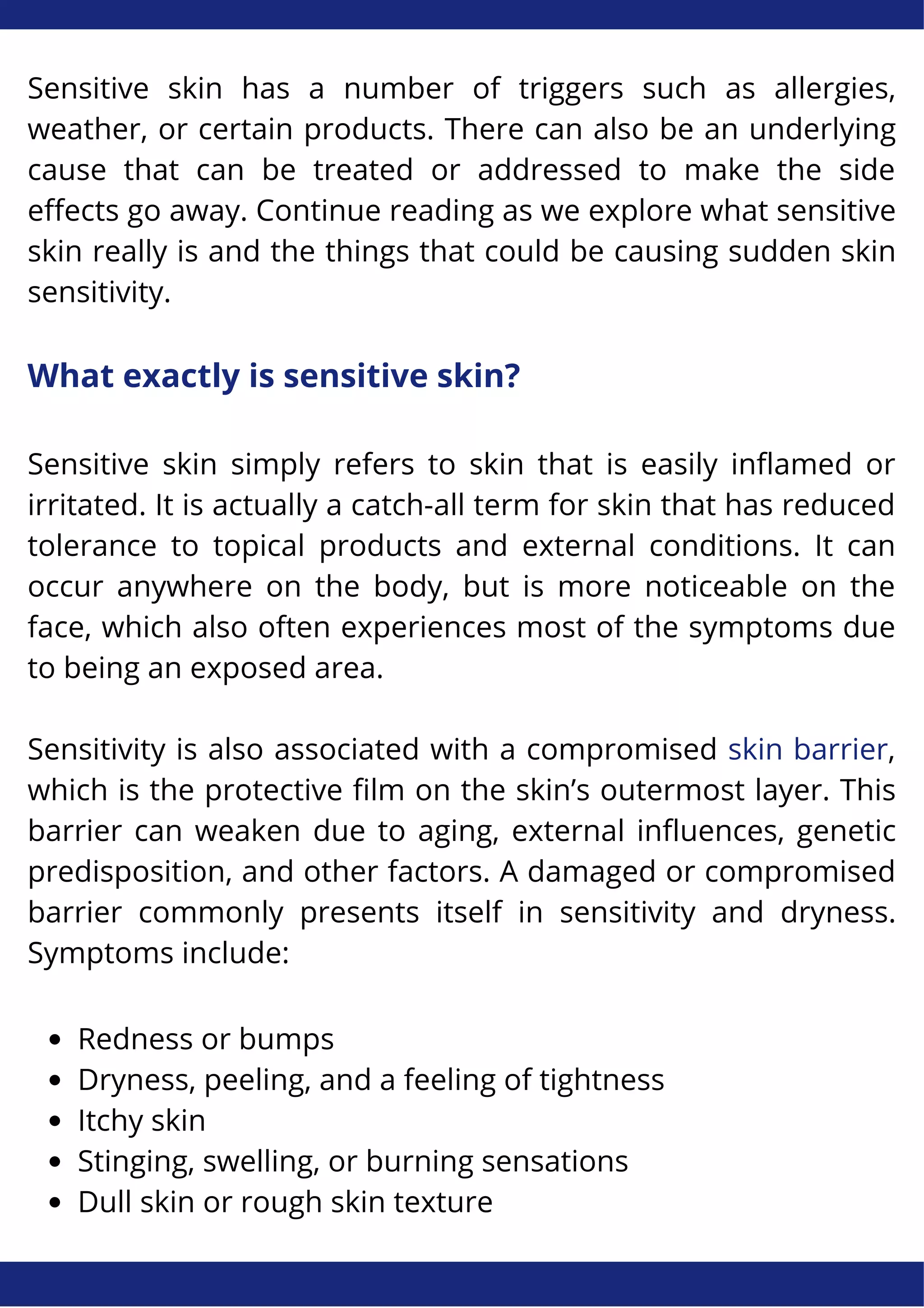 Why is Your Skin Suddenly Sensitive? | PDF