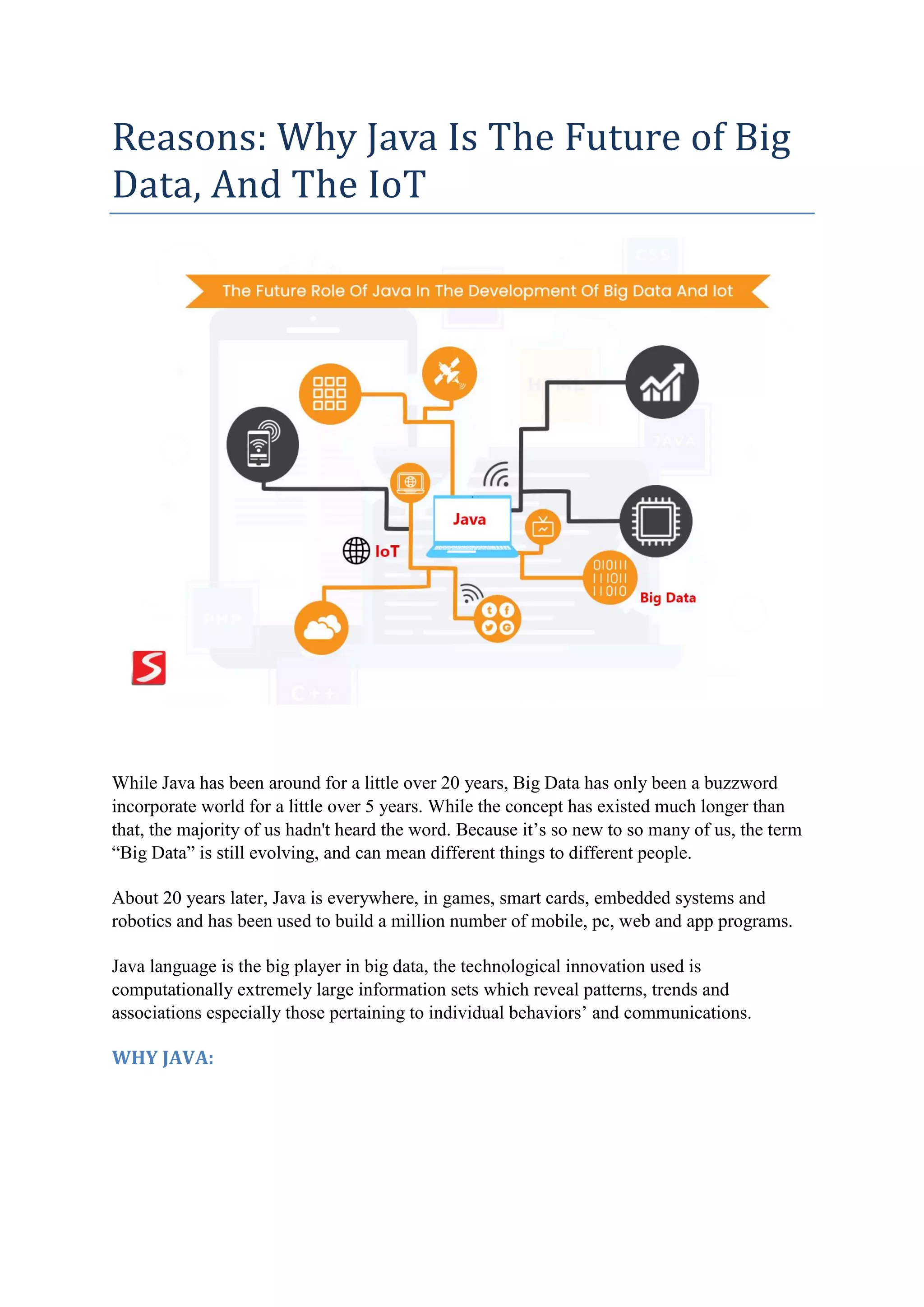 Why Java Is Key to the Future of Big Data and IoT | PDF