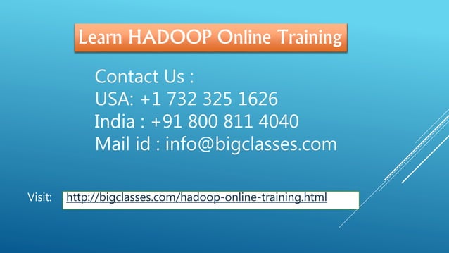 Why Java Professionals Should Learn Hadoop Ppt