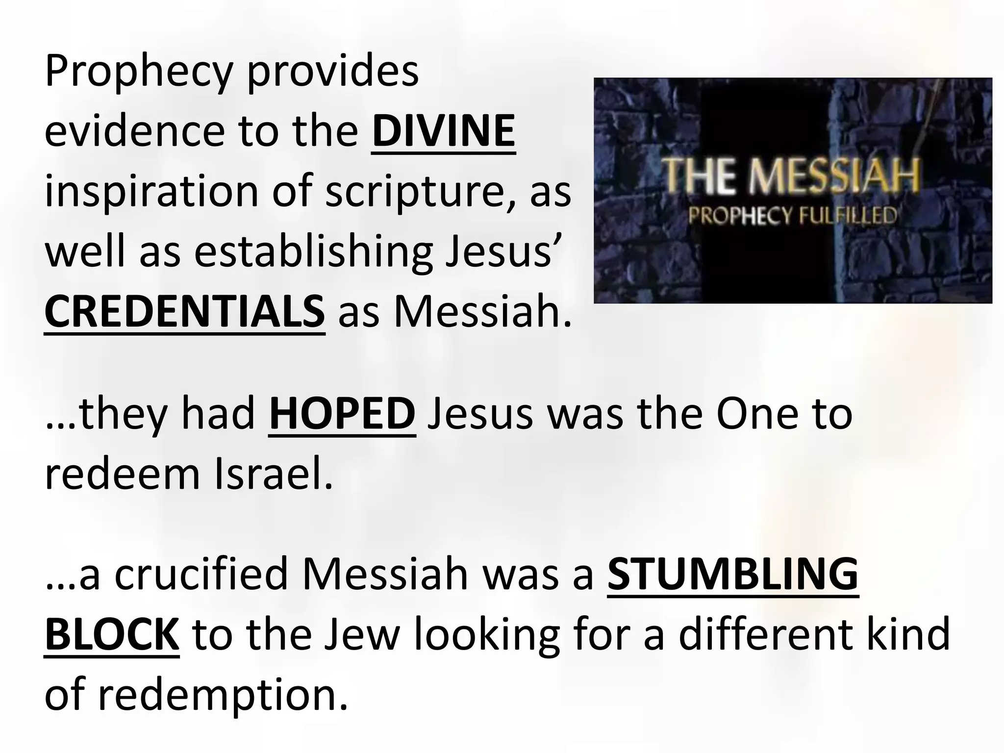 Why Jesus part 4 (Fulfilled Prophecy) | PPT