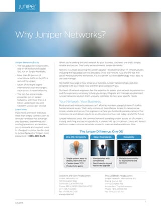 Why juniper networks? | PDF
