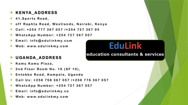 Why Kenyan Students Choose Edulink for Their Study Abroad Journey | PPT