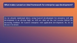 Why laravel is best for enterprise web application? | PPT