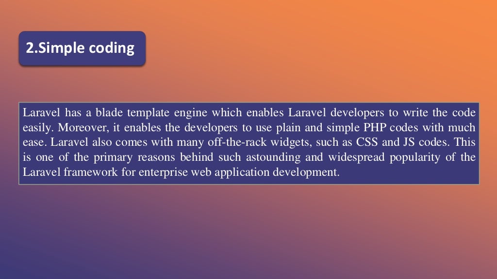 Why laravel is best for enterprise web application? | PPT